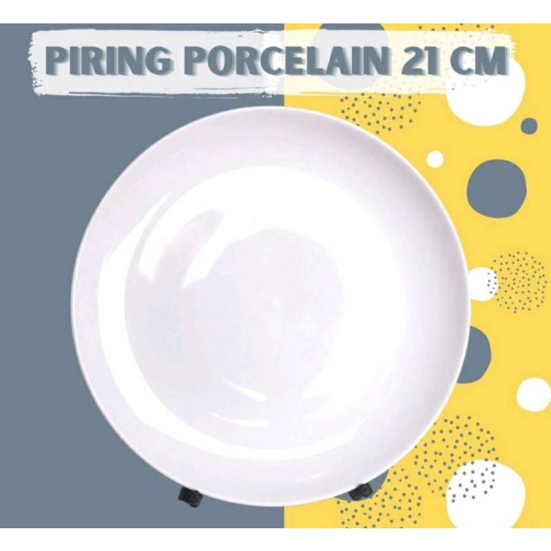Jual Piring Porcelain 21 cm | Piring Makan Keramik | Piring Saji Cantik ...
