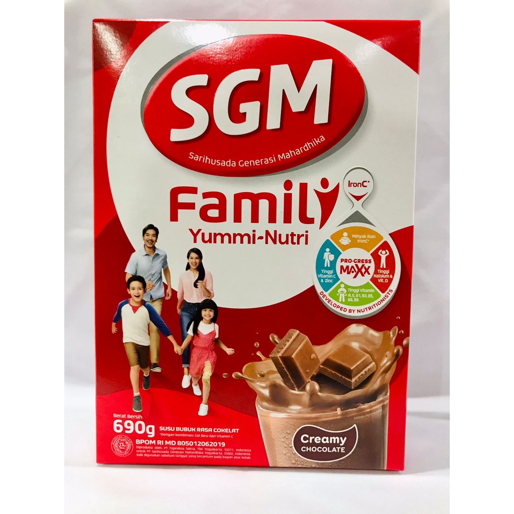 Jual SGM Family Yummi Nutri Creamy Chocolate Susu Keluarga 690gr ...