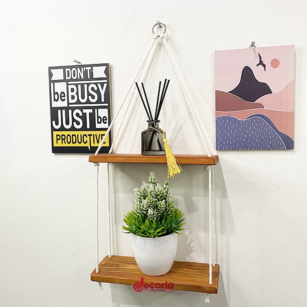 Jual Decorla Ambalan Tali Minimalis Tingkat Gantung Hiasan Dinding ...