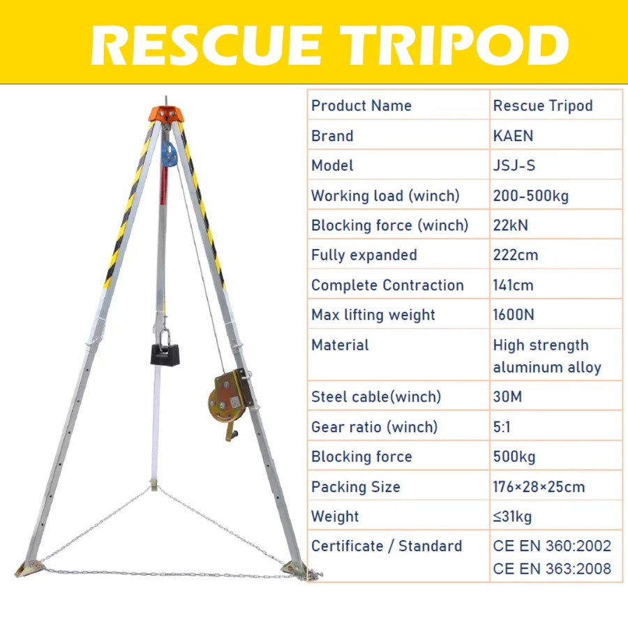 Jual Tripod Rescue Vertical – Alat Penyelamatan Vertikal untuk SAR ...