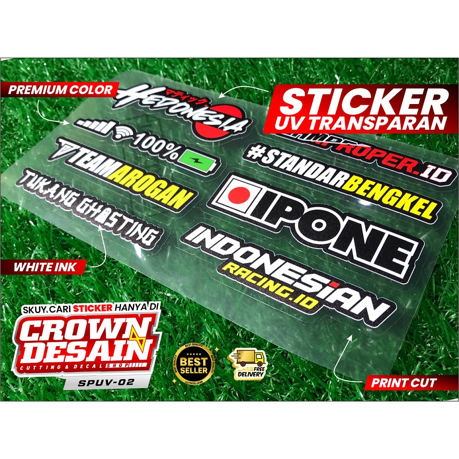 Jual Sticker Racing Vinyl Pack Print & Cut Stiker Motor Sticker VIRAL ...
