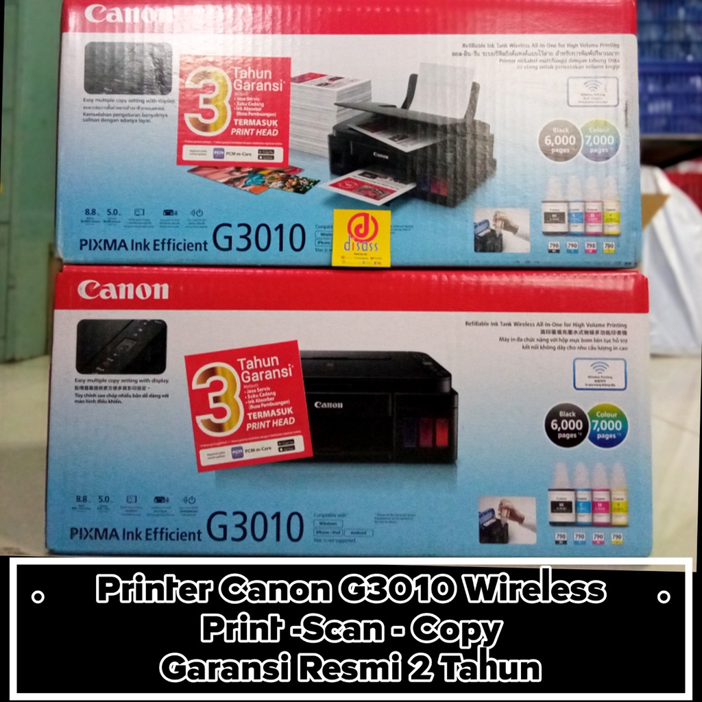 Jual PRINTER CANON G3010 |Print|Scan|Copy|wifi - DISASS JOGJA | Shopee ...