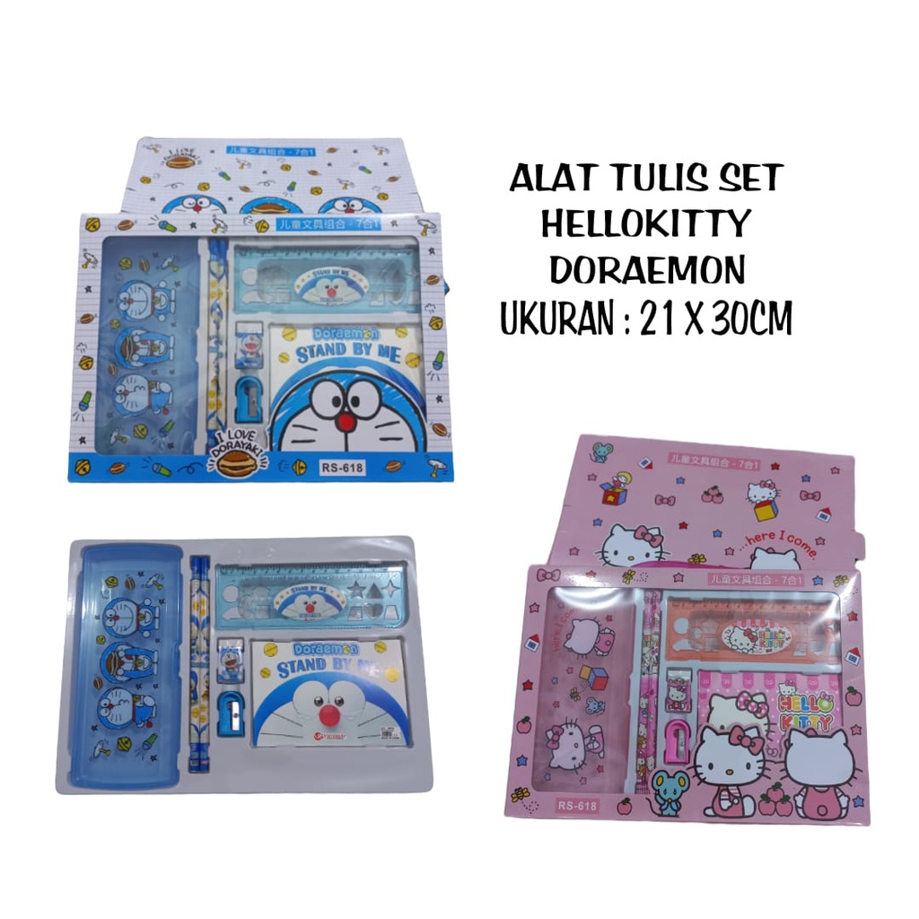 Jual ALAT TULIS SET DORAEMON / ALAT TULIS SET HELLOKITTY / ATK ...