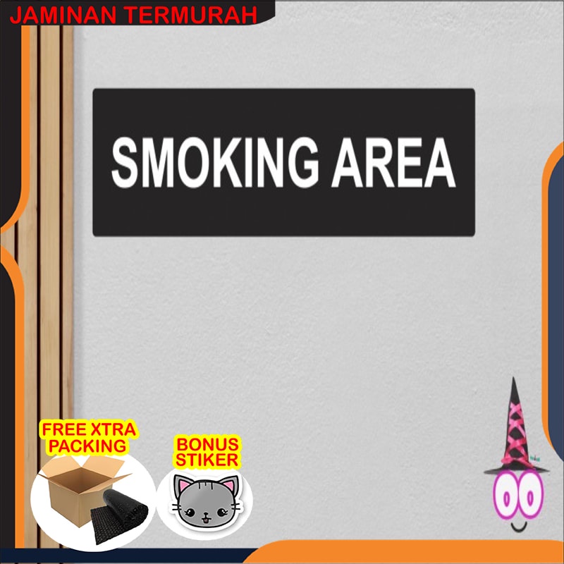 Jual Terlaris Smoking Room | Sign Akrilik Area Merokok| Smoking Sign ...