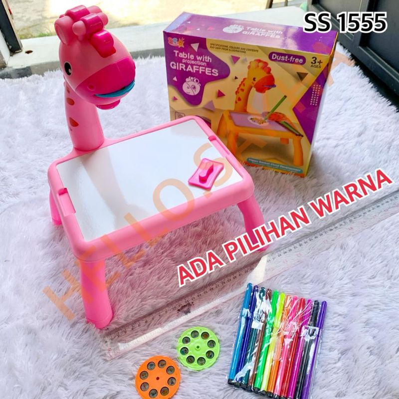 Jual MAINAN SS 1555 TABLE WITH PROJECTION GIRAFFE BONUS SPIDOL DAN MEJA ...