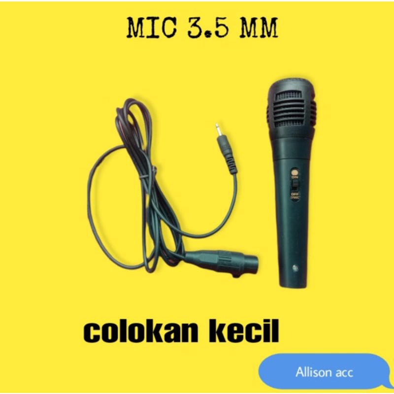 Jual Microphone Kabel Karaoke Colokan Kecil 3.5 mm mic colokan kecil ...