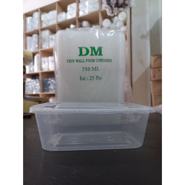Jual thinwall box DM container 750ml isi 25pcs | Shopee Indonesia
