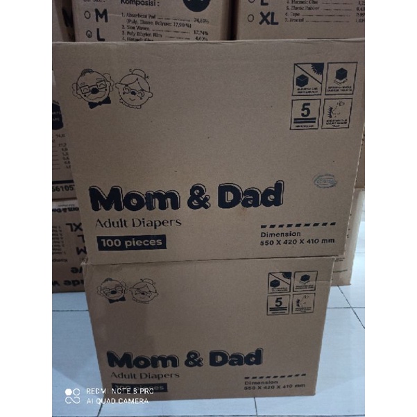 Jual Popok Dewasa Mom&Dad Dus 100pcs PEREKAT & CELANA | Shopee Indonesia