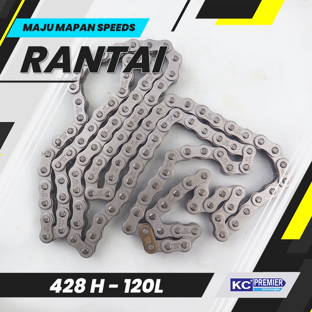Jual Rantai 120L - 428 KC / rantai hitam 120l / rantai 428 kc | Shopee ...