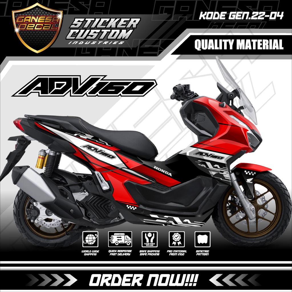 Jual (COD) Decal Sticker Motor All New Honda ADV 160 2022 Full body ...
