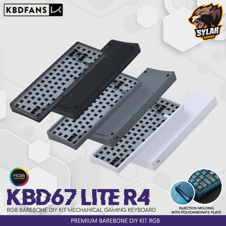 Jual KBDFans KBD67 Lite R4 RGB Barebone DIY Kit Mechanical Gaming ...