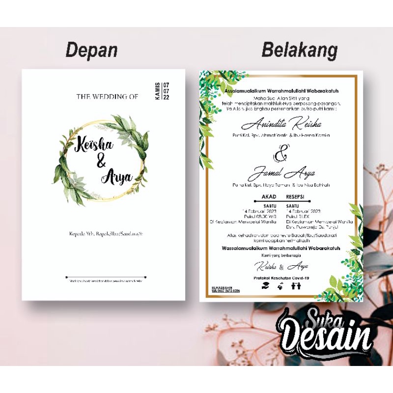 Jual UNDANGAN 1 MUKA/UNDANGAN 1LEMBAR/UNDANGAN SIMPLE/UNDANGAN KEKINIAN ...