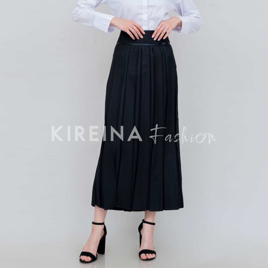 Jual KIREINA - Rok Kerja Plisket Wanita Rok Kantor Panjang Wanita Formal Rempel | Shopee Indonesia