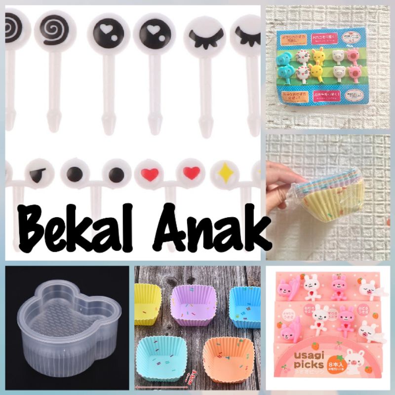 Jual Tusuk Bento Hiasan Bekal Food Pick tusuk bekal anak cetakan nasi ...