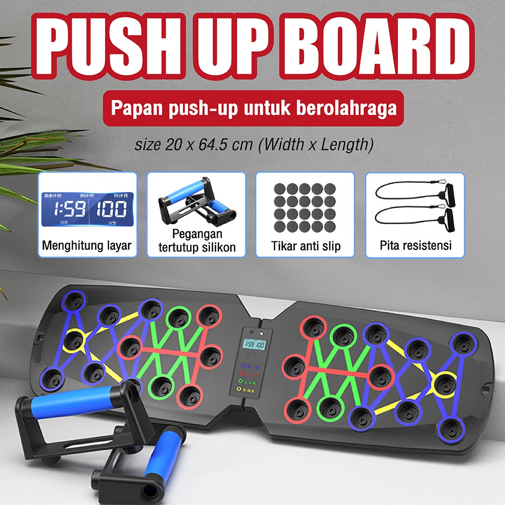 Jual BG SPORT Push Up Board Push Up Stand Alat Fitness Alat Push Up QUC ...