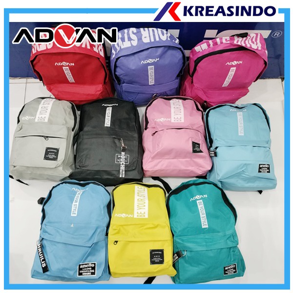 Jual ADVAN Tas Sekolah / Tas Punggung / BackPack Warna Murah | Shopee ...