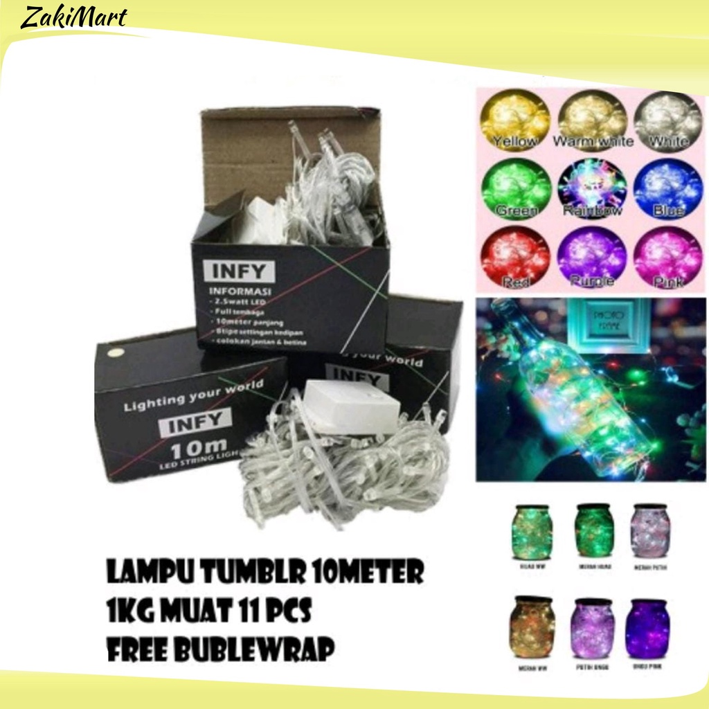 Jual Lampu Hias Tumblr 10 Meter 50 LED Lampu Hias Packing Box | Shopee ...