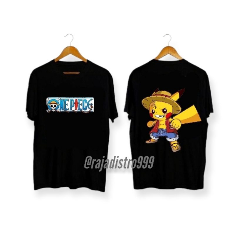 Jual kaos distro anime ONE PIECE POKEMON / KAOS KEREN KAOS ANIME SIMPLE ...