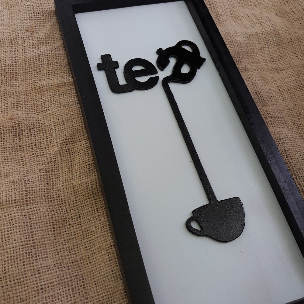 Jual D52 Hiasan dinding huruf kayu tulisan Tea tarik - Pajangan ...