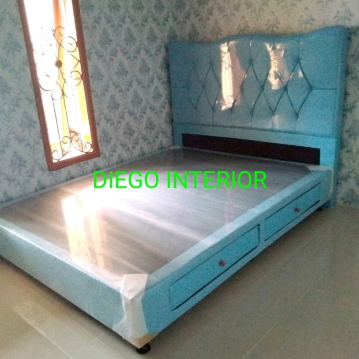 Jual Rangka Ranjang Divan Dipan Laci Sandaran Full Rangka Tempat Tidur ...