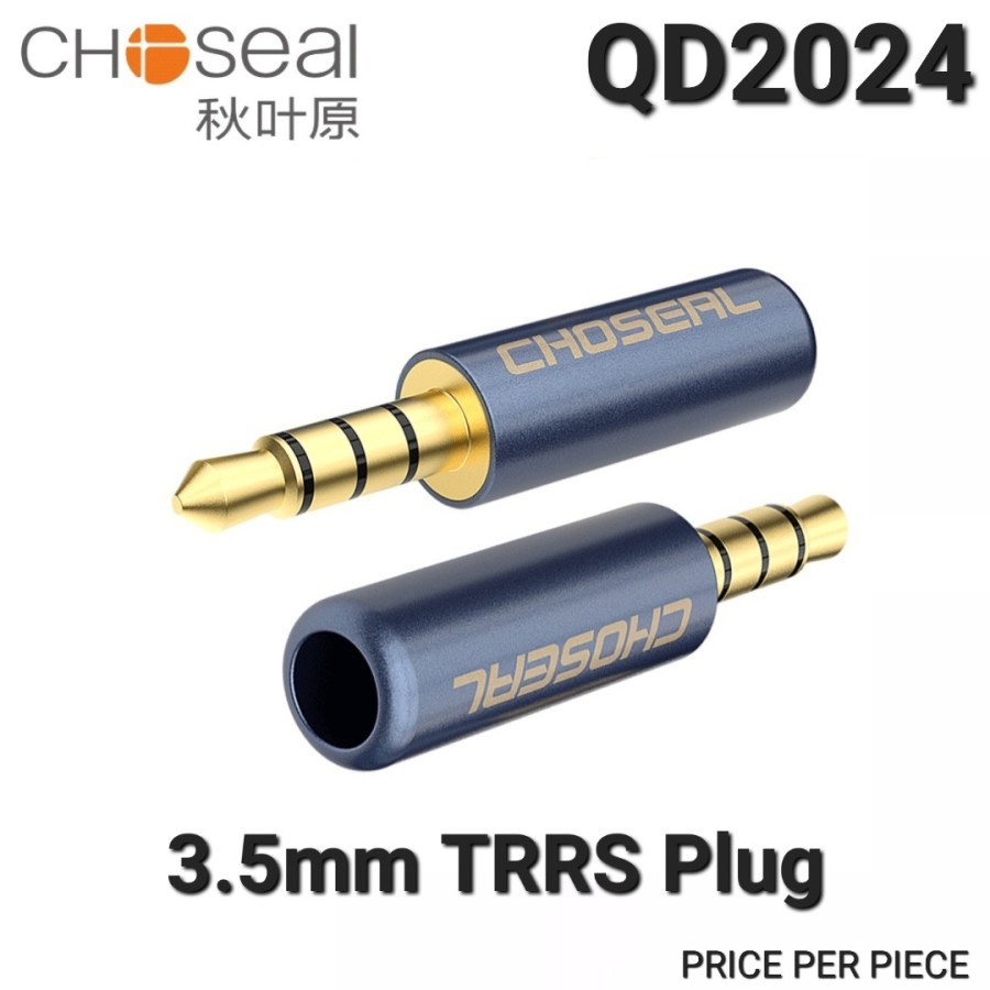 Jual CHOSEAL QS2024 24K Gold-plated Copper 3.5mm TRRS Plug DIY | Shopee Indonesia
