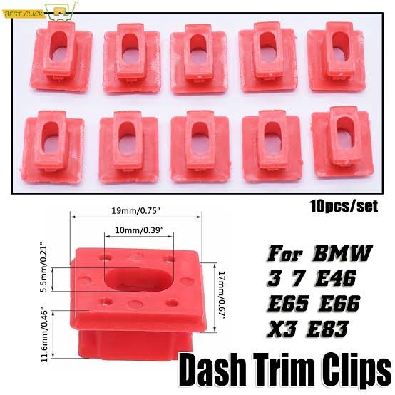 Jual BMW E46 / E39 Klip Kancing Clip Clips Wood Panel Centre Dashboard ...