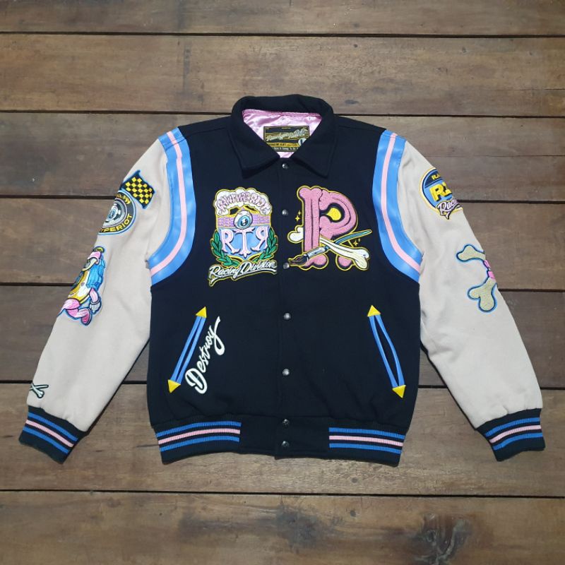 Jual JACKET VARSITY CHAMP RAW TYPE RIOT X MUKLAY ORIGINAL RAWTYPE ...