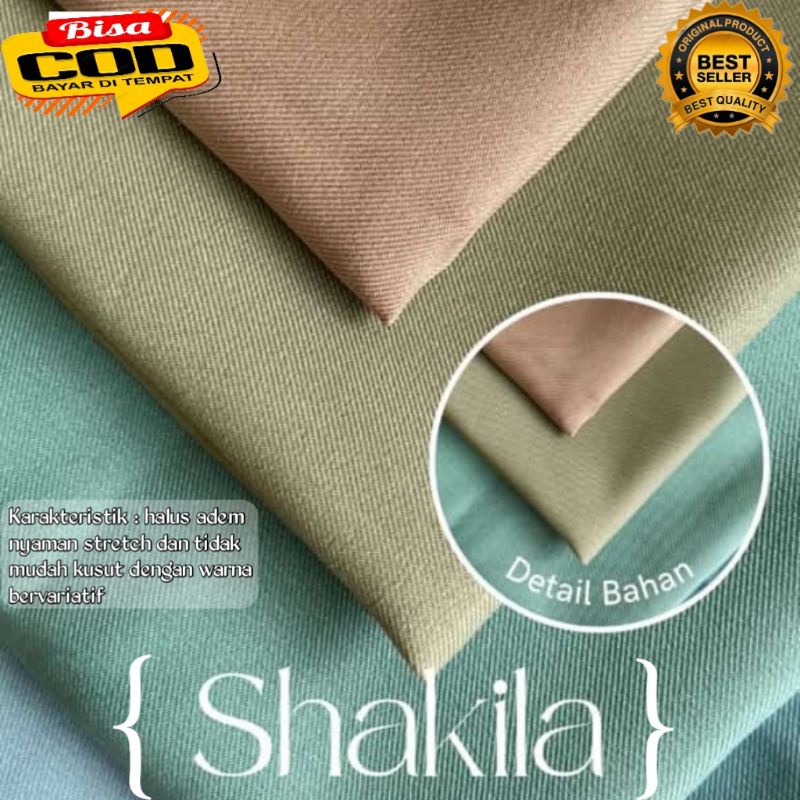 Jual Kain Shakila sakila shaqila stretch premium (0,5m) | Shopee Indonesia