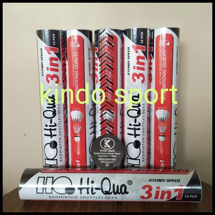 Jual Bola Kok Badminton Kock Cock Hiqua Hi-Qua Shuttlecock Hi Qua 3 In ...