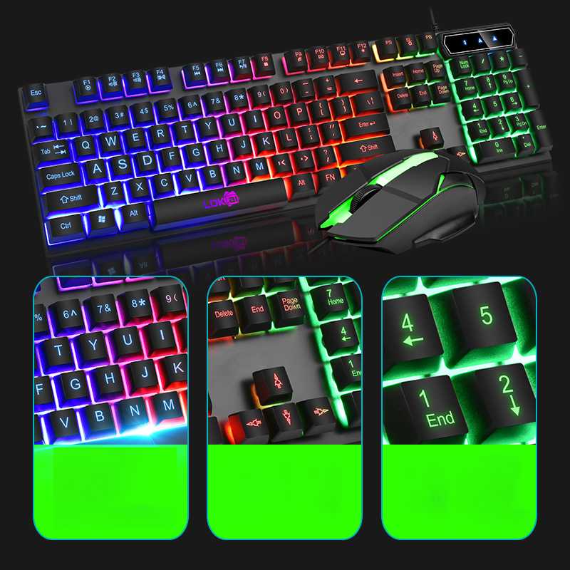 Jual Gaming Keyboard LED with Mouse - 832 - Black | Shopee Indonesia