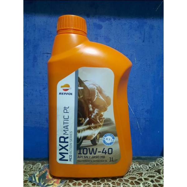Jual Oli repsol Mxr matic platinum 10W-40 API SN /JASO MB Full synthetic 1L | Shopee Indonesia