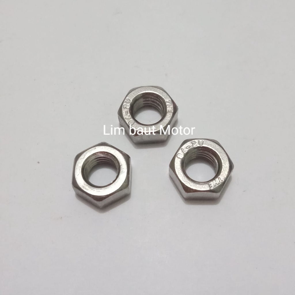 Jual Lim Baut Motor Mur stainless mur baut 7/4mm ( 1 biji ) | Shopee ...