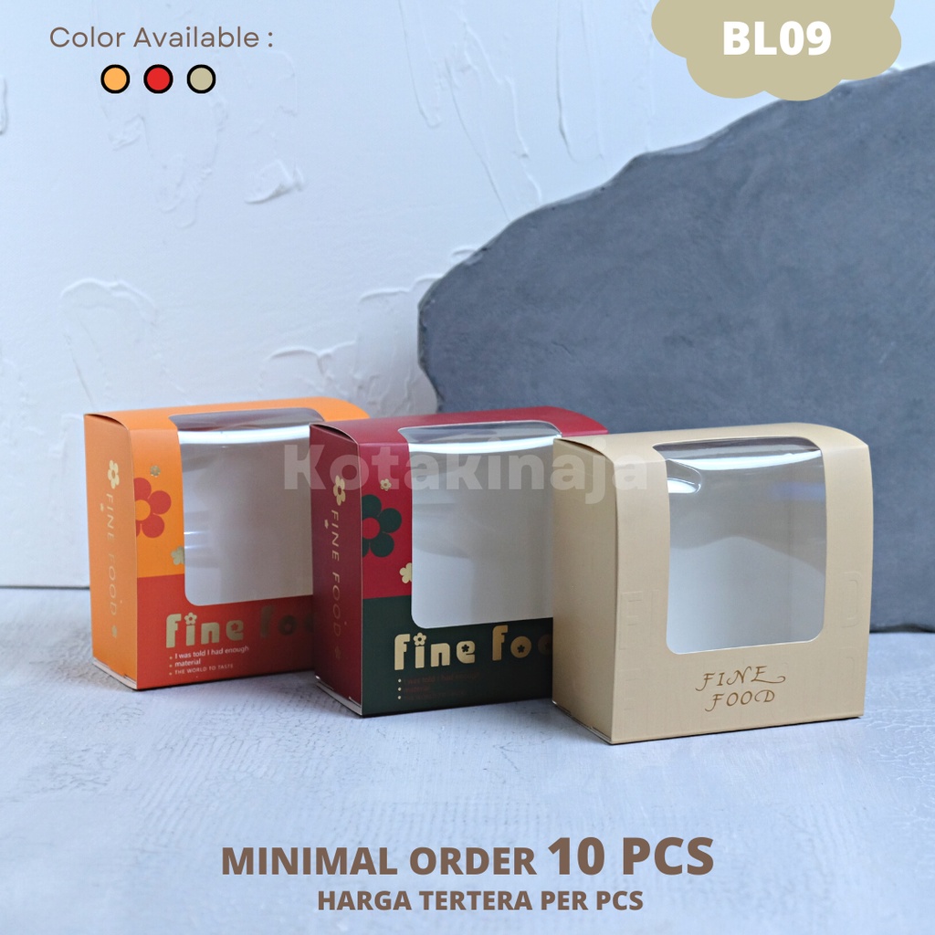 Jual Box Kue 13 x 13 / Box Kue Tart / Box Eggtart / Box Cake / Kotak ...
