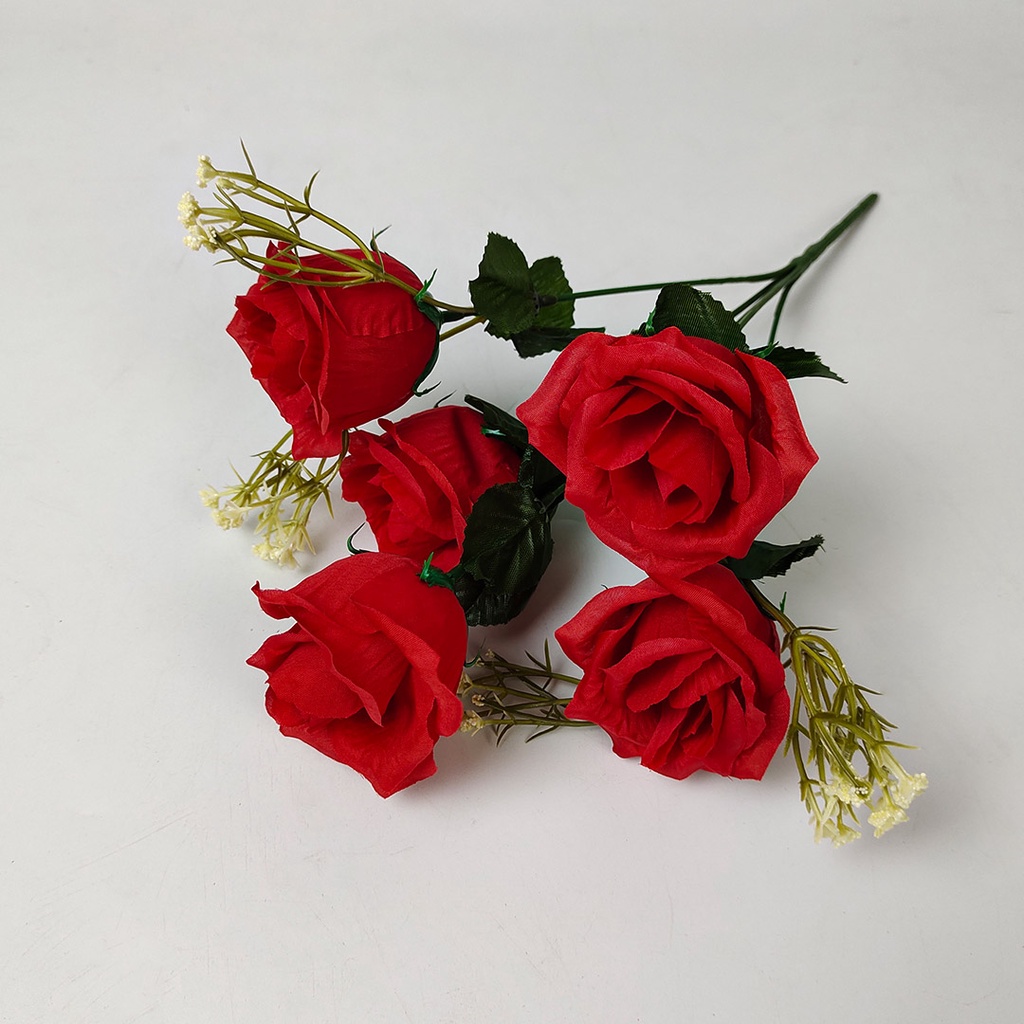Jual Bunga Rose Tropis Termurah Cabang 5 Artificial Premium - Mawar ...