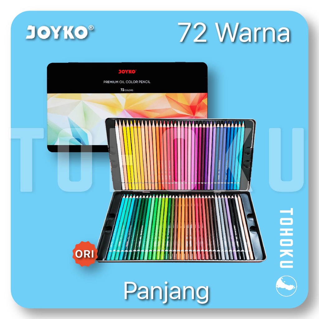 Jual (Pack Aman) Kotak Kaleng 72 Pensil Warna High Grade Oil Color ...