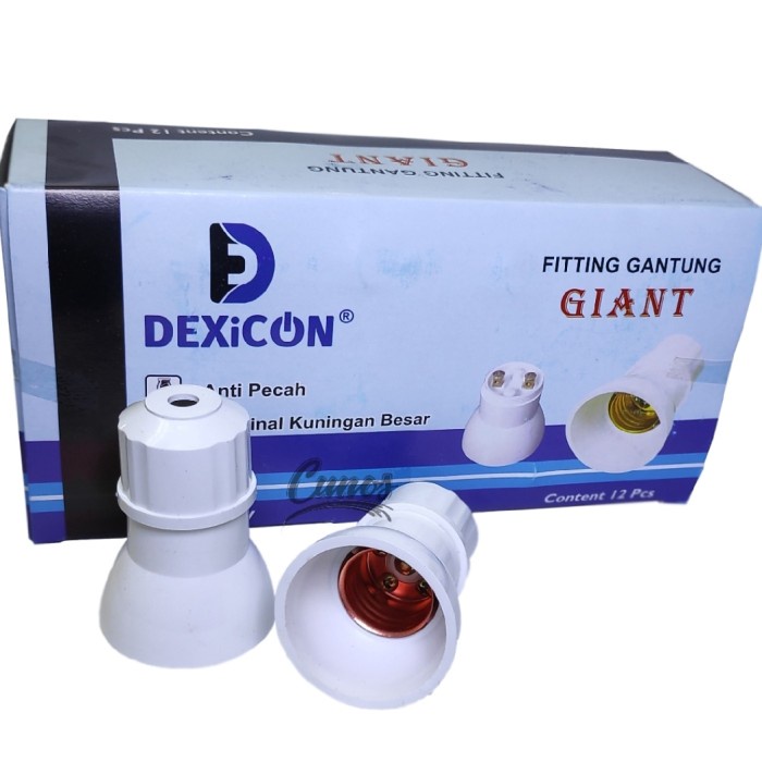 Jual Fitting Lampu Gantung Jumbo E27 Fitting Gantung Putih Kuningan | Shopee Indonesia