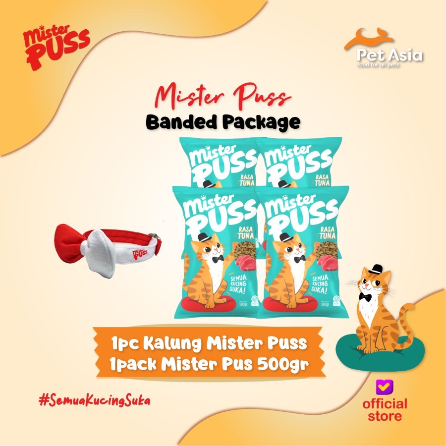 Jual mister puss tuna kemasan 500gr -makanan kucing rasa tuna | Shopee ...
