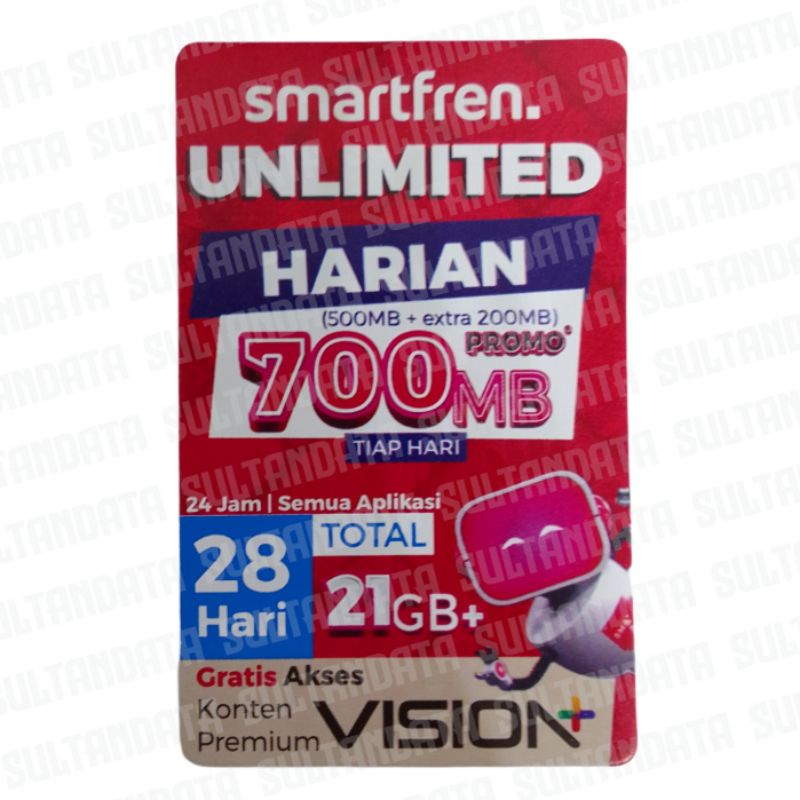 Jual Voucher Smartfren Unlimited Harian 700MB Berlaku 28 Hari | Shopee ...