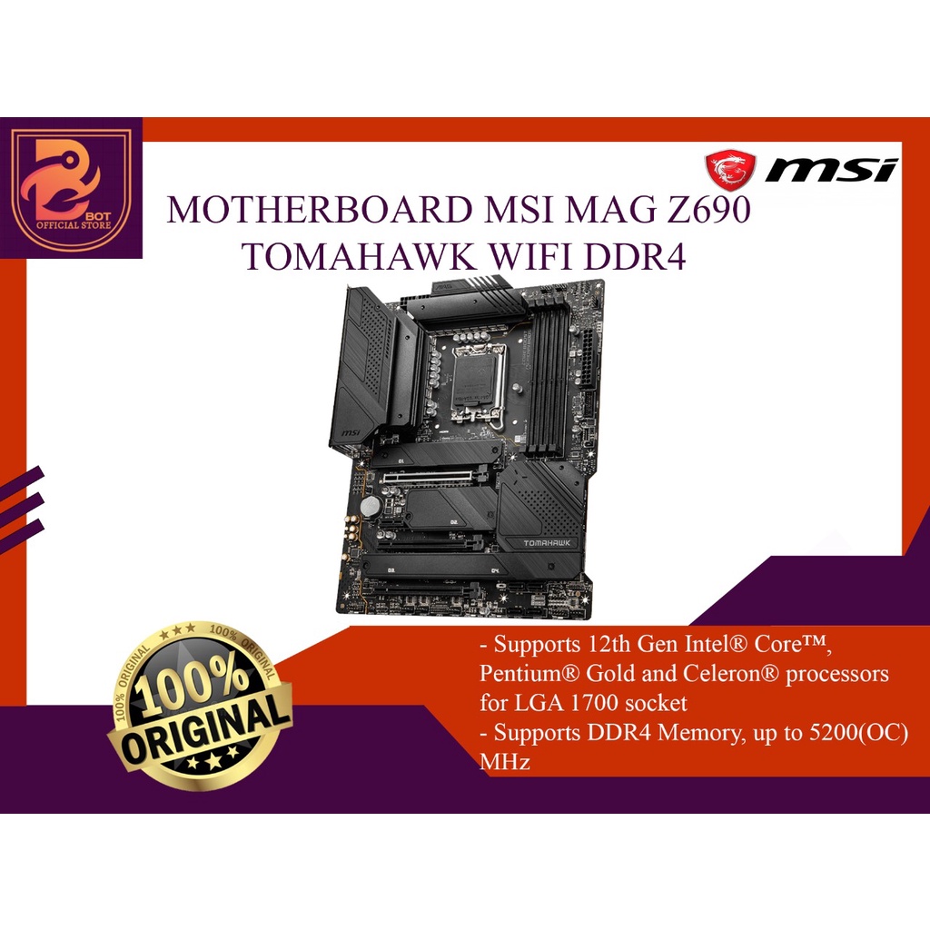 Jual MSI MAG Z690 TOMAHAWK WIFI DDR4 | Intel Z690 LGA 1700 DDR4 ATX ...
