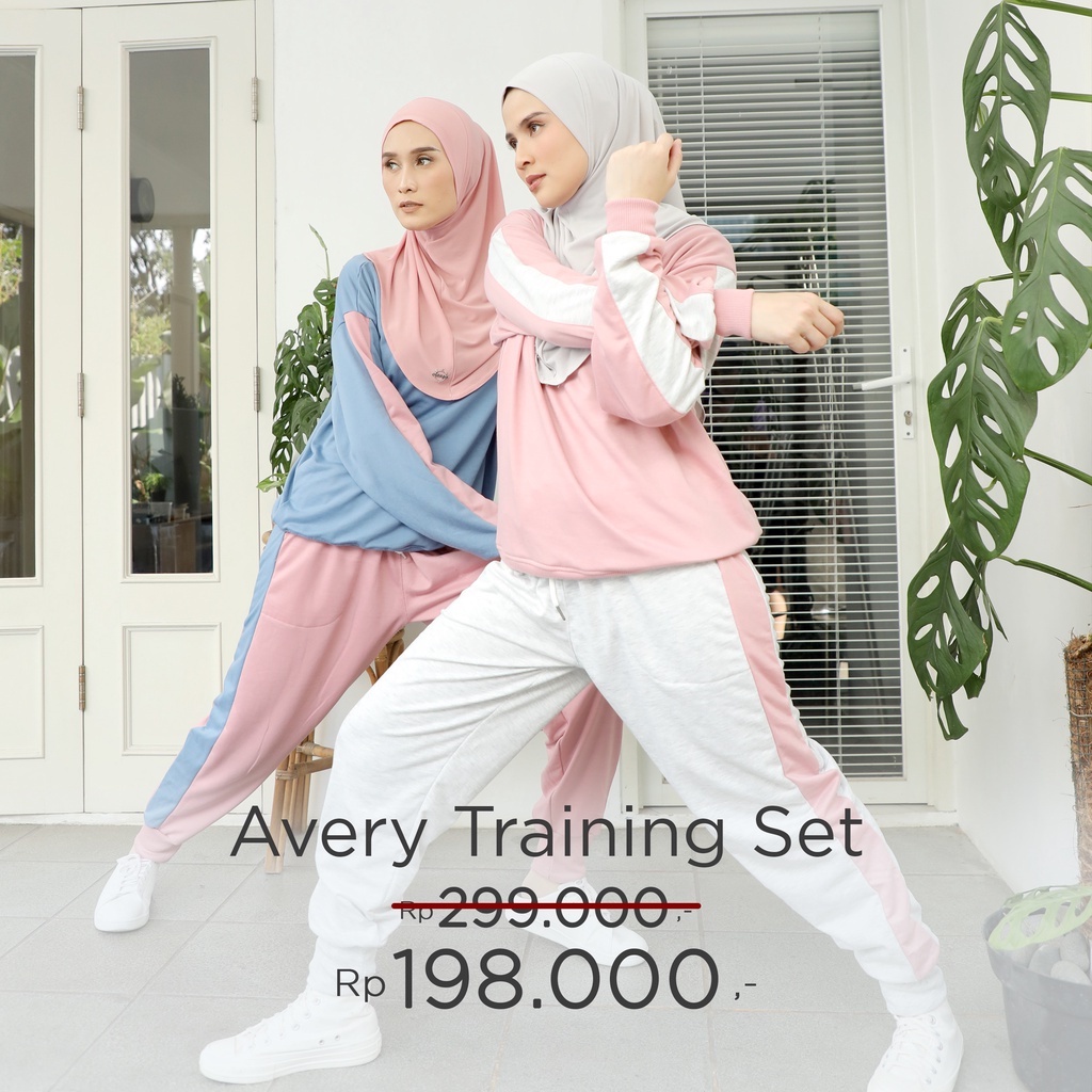 Jual Training Set Olahraga Senam Zumba Running Jogging Wanita Avery ...