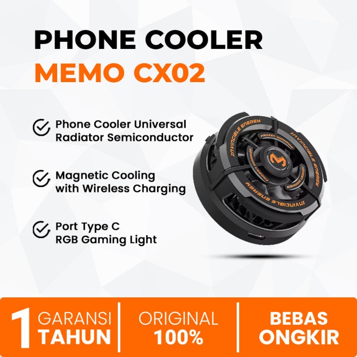 Jual MEMO CX02 Cooling Fan Cooler Magnetic Pendingin HP Radiator ...