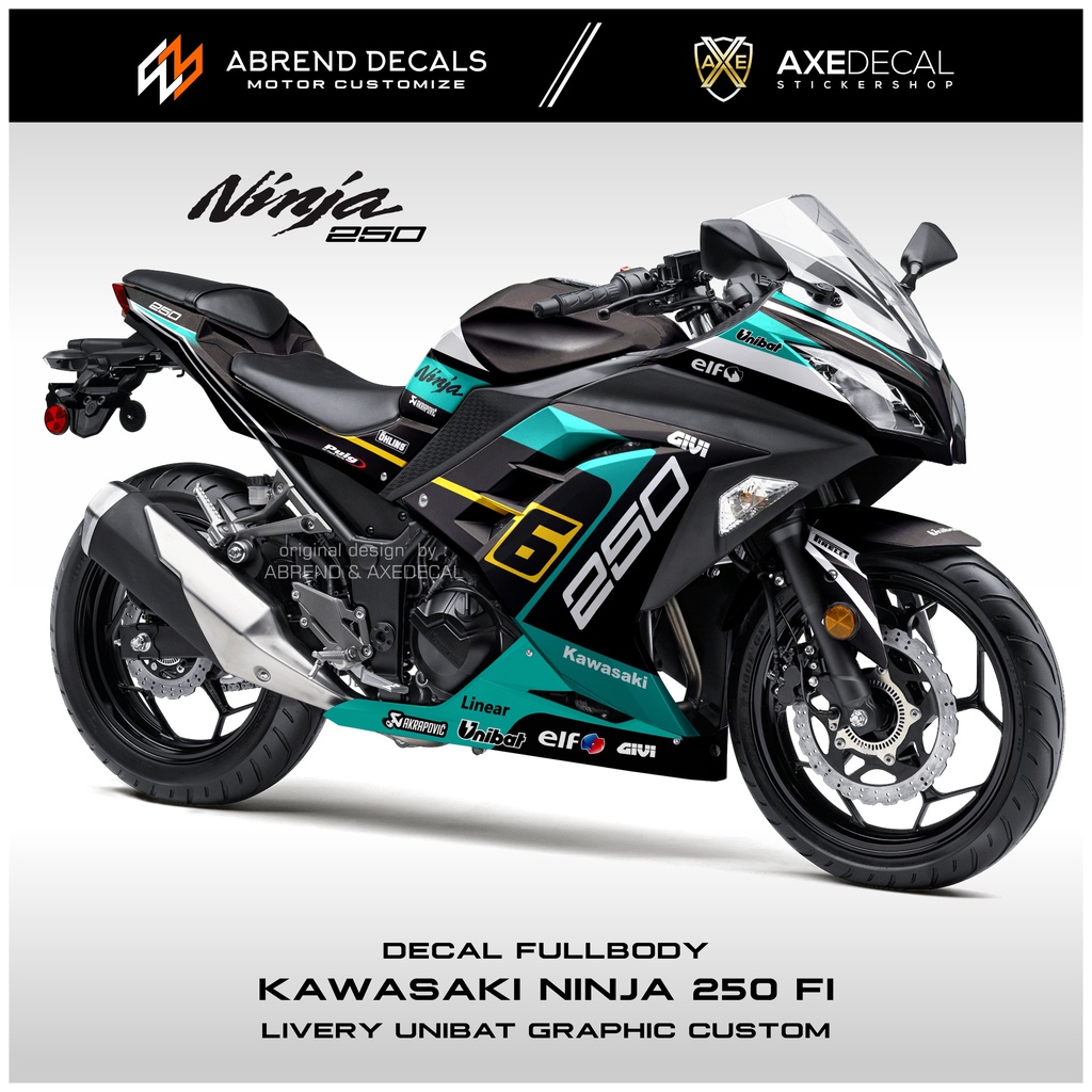 Jual Decal Fullbody Ninja 250 Fi Old Unibat Racing / Stiker Motor ...
