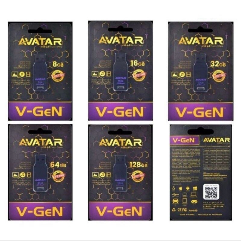 Jual Flashdisk ORIGINAL V-GEN AVATAR 8GB/16GB/32GB/64GB USB2.0 ...