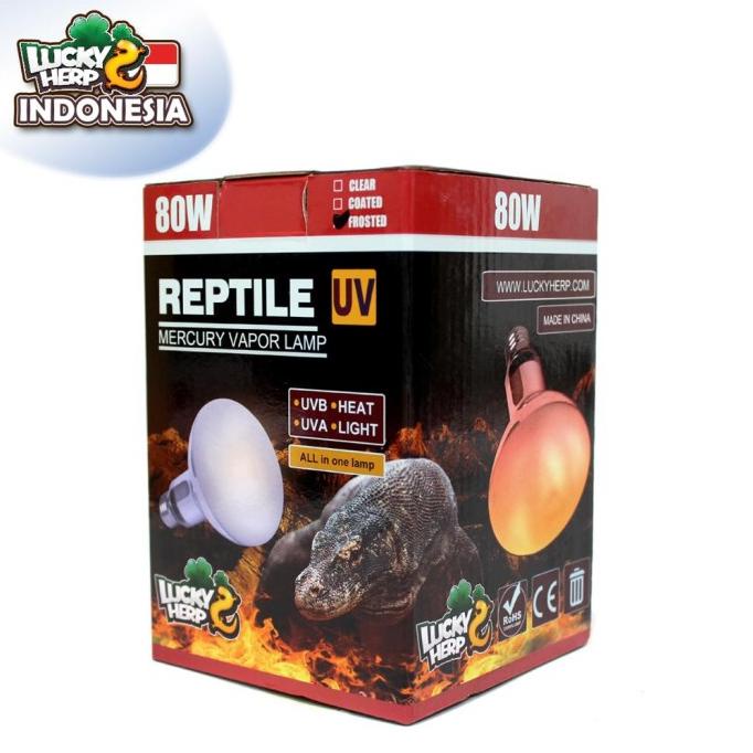 Jual Lucky herp Reptile Mercury Vapour - 80w lampu reptil mirip solar glo | Shopee Indonesia