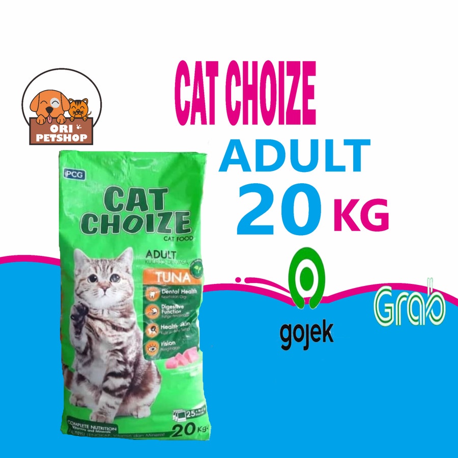 Jual (3 karung) makanan kucing cat choize adult tuna 20 kg - grab gojek ...