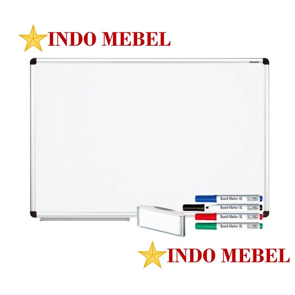 Jual White Board Whiteboard Papan Tulis Putih Stand Besi Uk 90 x 120 cm ...