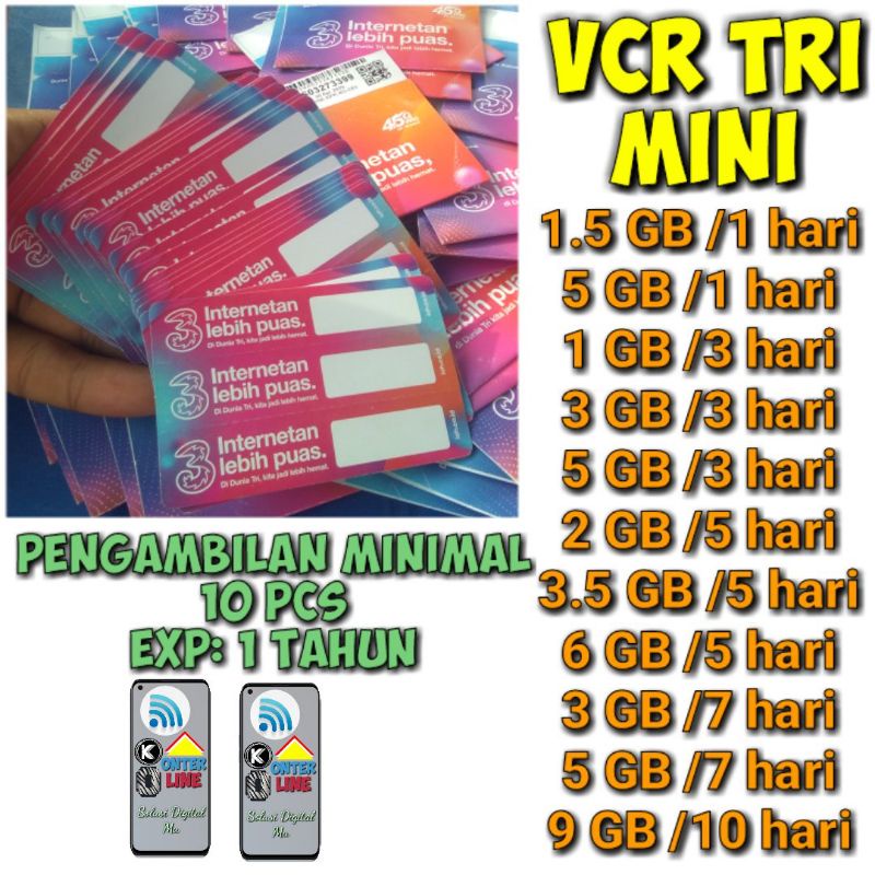 Jual GROSIR VOUCHER TRI MINI NASIONAL | Shopee Indonesia