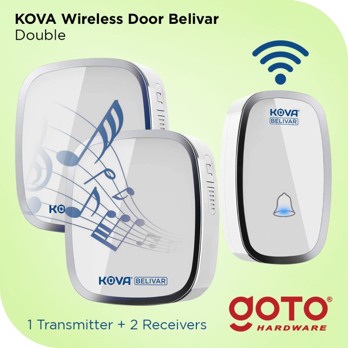 Jual Kova Belivar Double Bel Alarm Rumah Kantor Pintu Wireless Door ...
