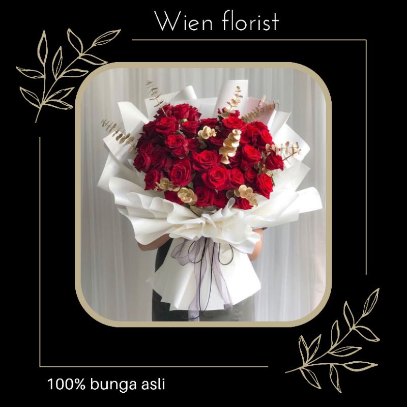 Jual BUKET BUNGA MAWAR MERAH SEGAR | Shopee Indonesia