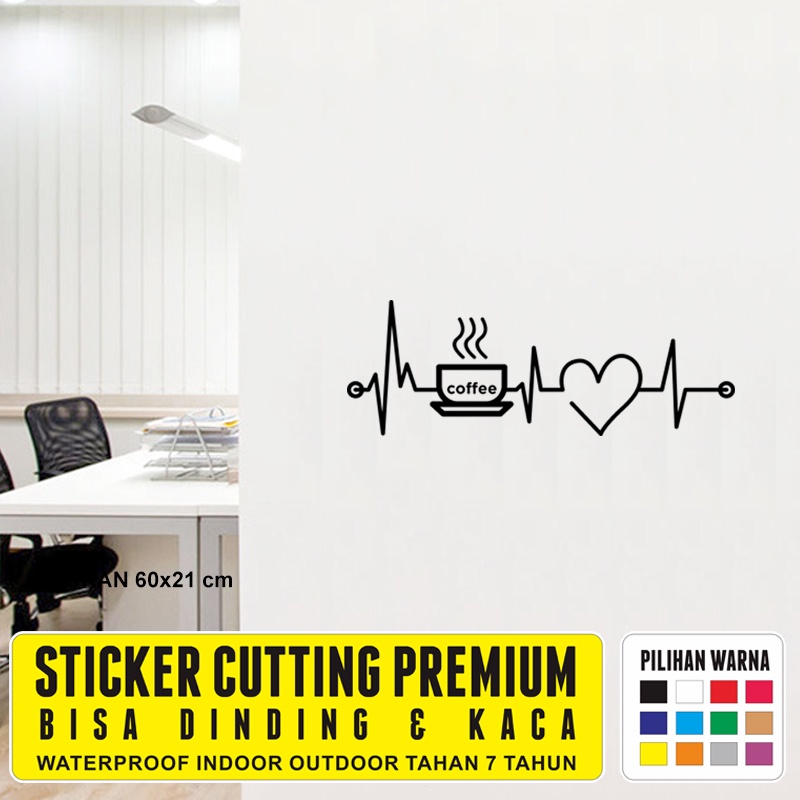 Jual Stiker Kaca Dinding Kopi Cafe Coffee Shop Kafe Cutting Sticker ...